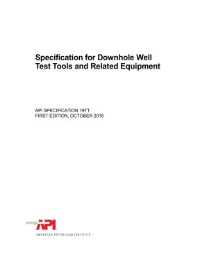Api spec 19tt 2016 (american petroleum institute)