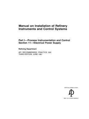 Api rp 550 1 11 1981 scan (american petroleum institute)