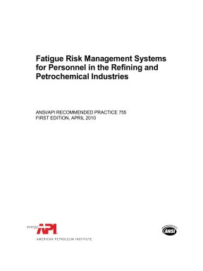 Ansi api rp 755 2010 (american petroleum institute)