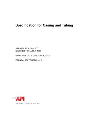 Api spec 5ct 2011 (2012) (american petroleum institute)