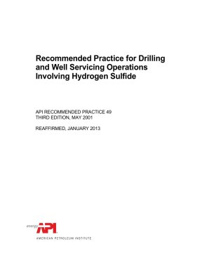 Api rp 49 2001 (2013) (american petroleum institute)
