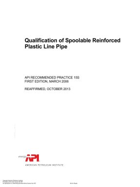 Api rp 15s 2006 (2013) (american petroleum institute)