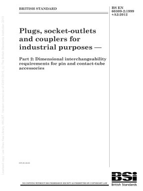 Bsi bs en 60309 2 1999 + a2 2012