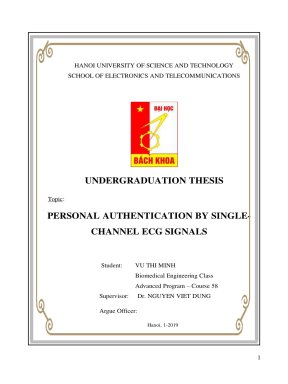 Undergraduation Thesis Topic Personal Authentication By Single-Channel ...