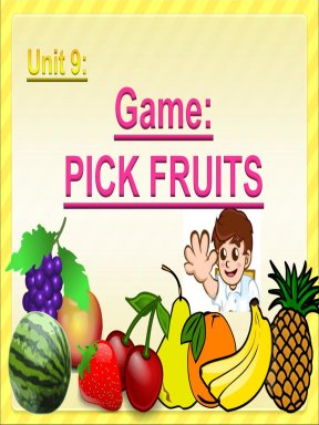 Pick fruit ppt game