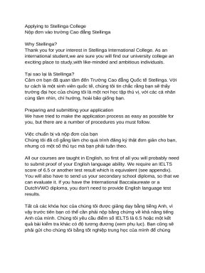 Applying to stellinga college