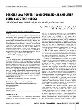 Design a low power, 100dB operational amplifier using CMOS technology