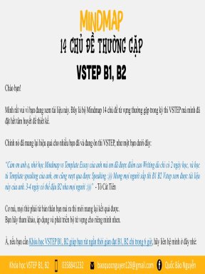 Mindmap 14 chủ đề vstep bảo brian