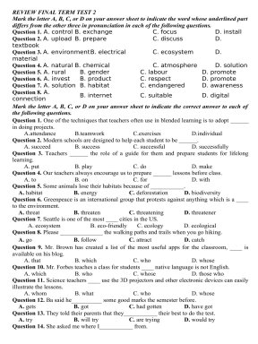 Review final term test 2