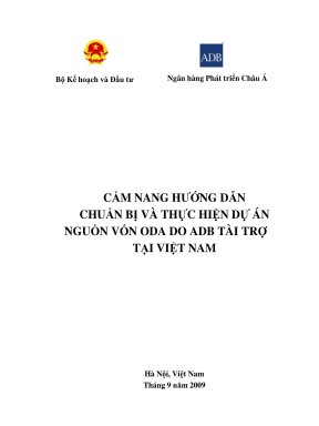 Cẩm nang hướng dẫn chuẩn bị và thực hiện dự án nguồn vốn oda do adb tài tr