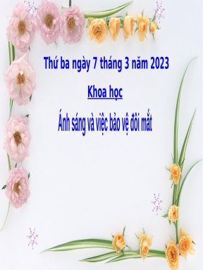 Slide bài giảng power point bai 49 anh sang va viec bao ve doi mat