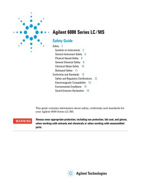 Agilent 6000 series lc ms safety guide