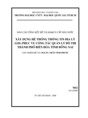 Luận Văn Xây Dựng Hệ Thống Thông Tin Địa Lý (Gis) Phục Vụ Công Tác Quản ...