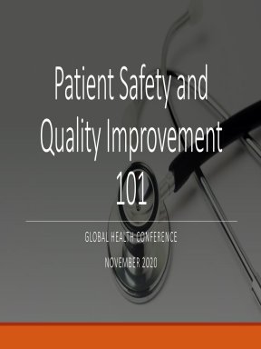 Patient safety and quality improvement 101