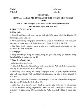 Giáo án lịch sử 8 kì 1 sách kết nối tri thức với cuộc sống, đầy đủ tiết ôn tập giữa kì và cuối kì