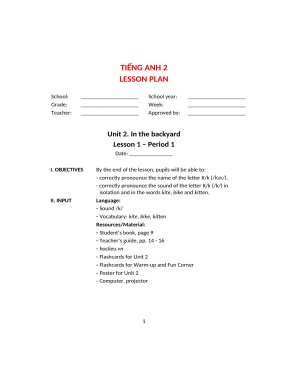 Global Success_Grade 2_Lesson plan Unit 2_Giáo án Unit 2