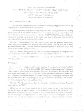 Aashto t140 90 astm c116 90 xác định độ bền của bê tông dùng phần mẫu ...