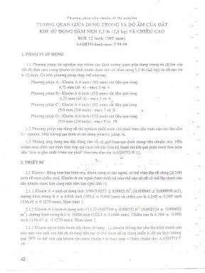 Aashto t99 90 tương quan giữa dung trọng và độ ẩm của đất khi sử dụng ...