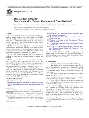 ASTM E111 17 Standard Test Method for Young’s Modulus, Tangent Modulus ...