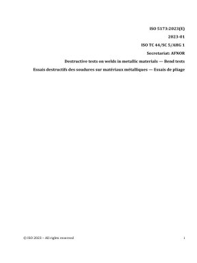 ISO 5173 2023 Destructive tests on welds in metallic materials Bend tests