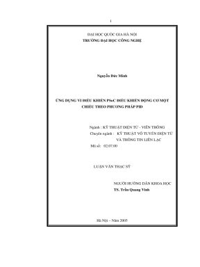 (LUẬN văn THẠC sĩ) ứng dụng vi điều khiển PSoC điều khiển động cơ một chiều theo phương pháp PID