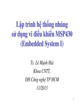 Lập trình hệ thống nhúng sử dụng vi điều khiển MSP430 (Embedded System I)