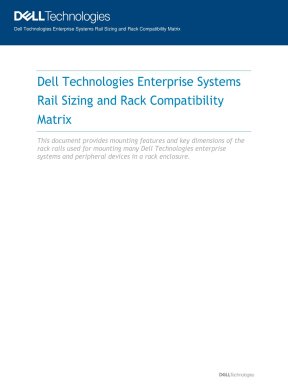 DELL TECHNOLOGIES ENTERPRISE SYSTEMS RAIL SIZING AND RACK COMPATIBILITY ...