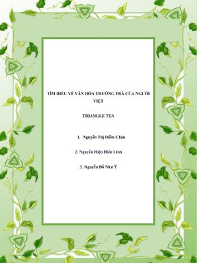 Tiểu luận tìm hiểu về văn hóa thưởng trà của người việt triangle tea