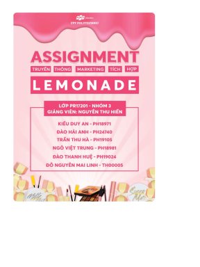 tiểu luận truyền thông marketing tích hợp lemonade lemonade cosmetics ...