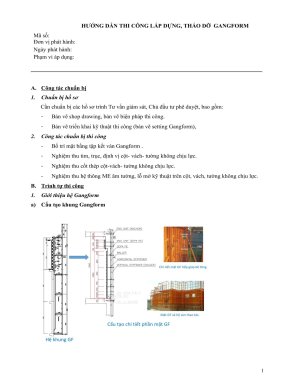 Hướng dẫn thi công và nghiệm thu Gang form cao tầng