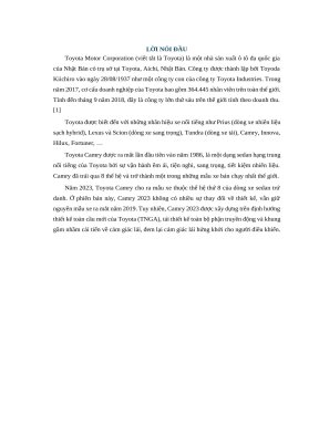 Thông số cơ bản của toyota camry 2 5q (2023)