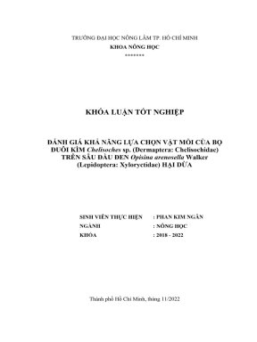 Khóa luận tốt nghiệp Nông học: Đánh giá khả năng lựa chọn vật mồi của ...