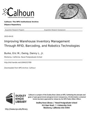 Improving warehouse inventory management through rfid, barcoding, and robotics technologies ...
