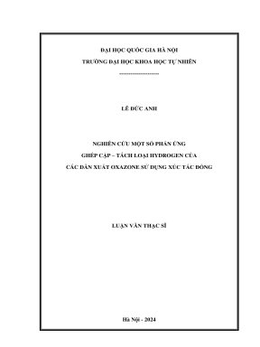 Nghiên cứu một số phản Ứng ghép cặp – tách loại hydrogen của các dẫn ...